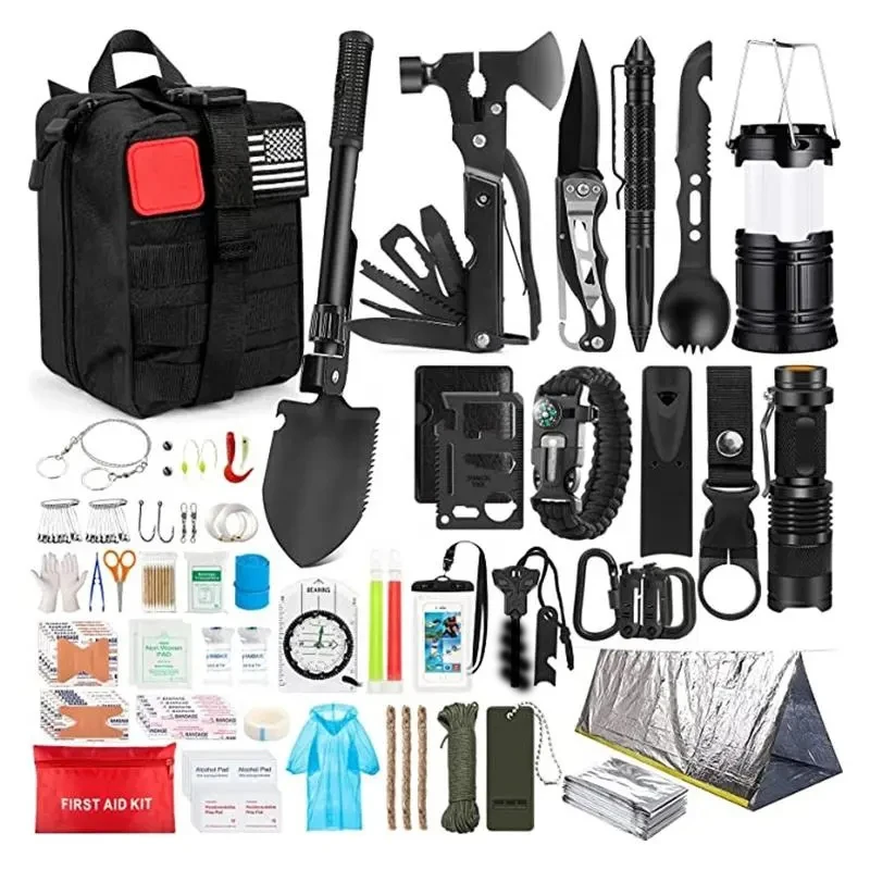 Outdoor Survival Kit First Aid Gear Emergency IFAK Military Full Set ...