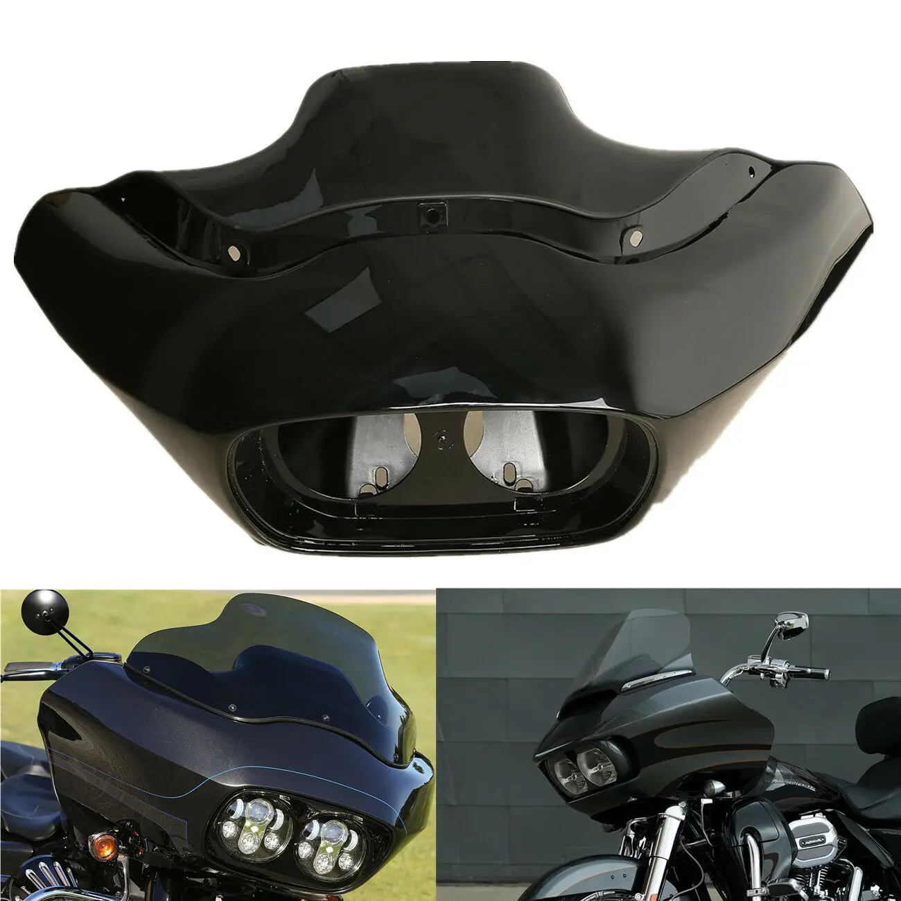 Motorcycle-Inner-Outer-Headlight-Fairing-For-Harley-Touring-FLTR-Road ...
