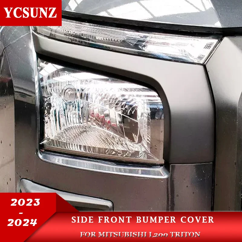 ABS-Side-Front-Bumper-Cover-For-Mitsubishi-L200-Triton-2023-2024-2025 ...