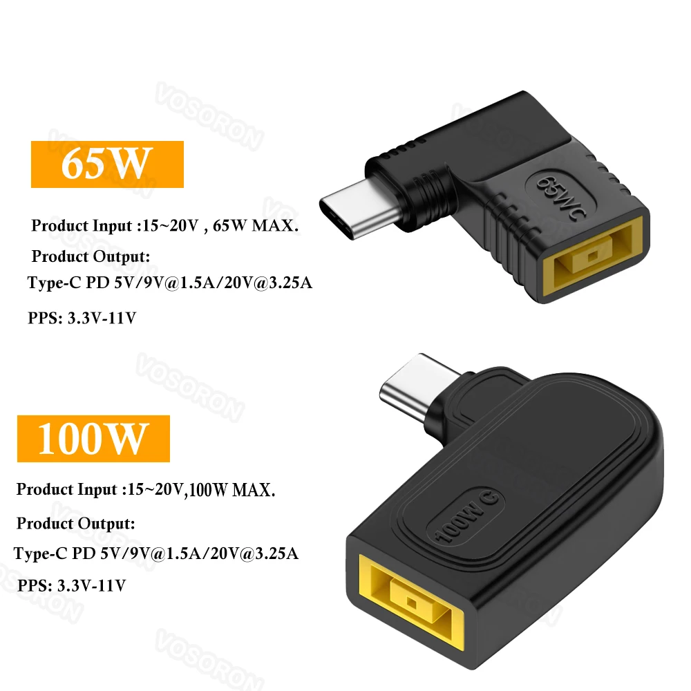 Lenovo-convertidor-PD-de-65W-y-100W-adaptador-de-carga-de-corriente-a ...