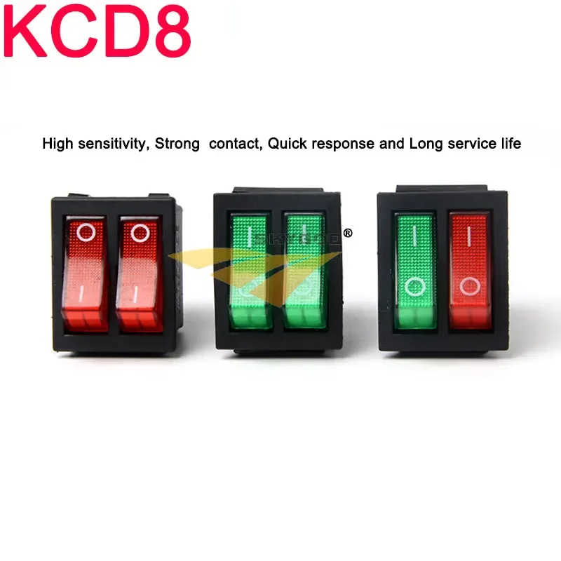 KCD8-Double-Rocker-Switch-ON-OFF-2-Position-6PIN-Electrical-equipment ...
