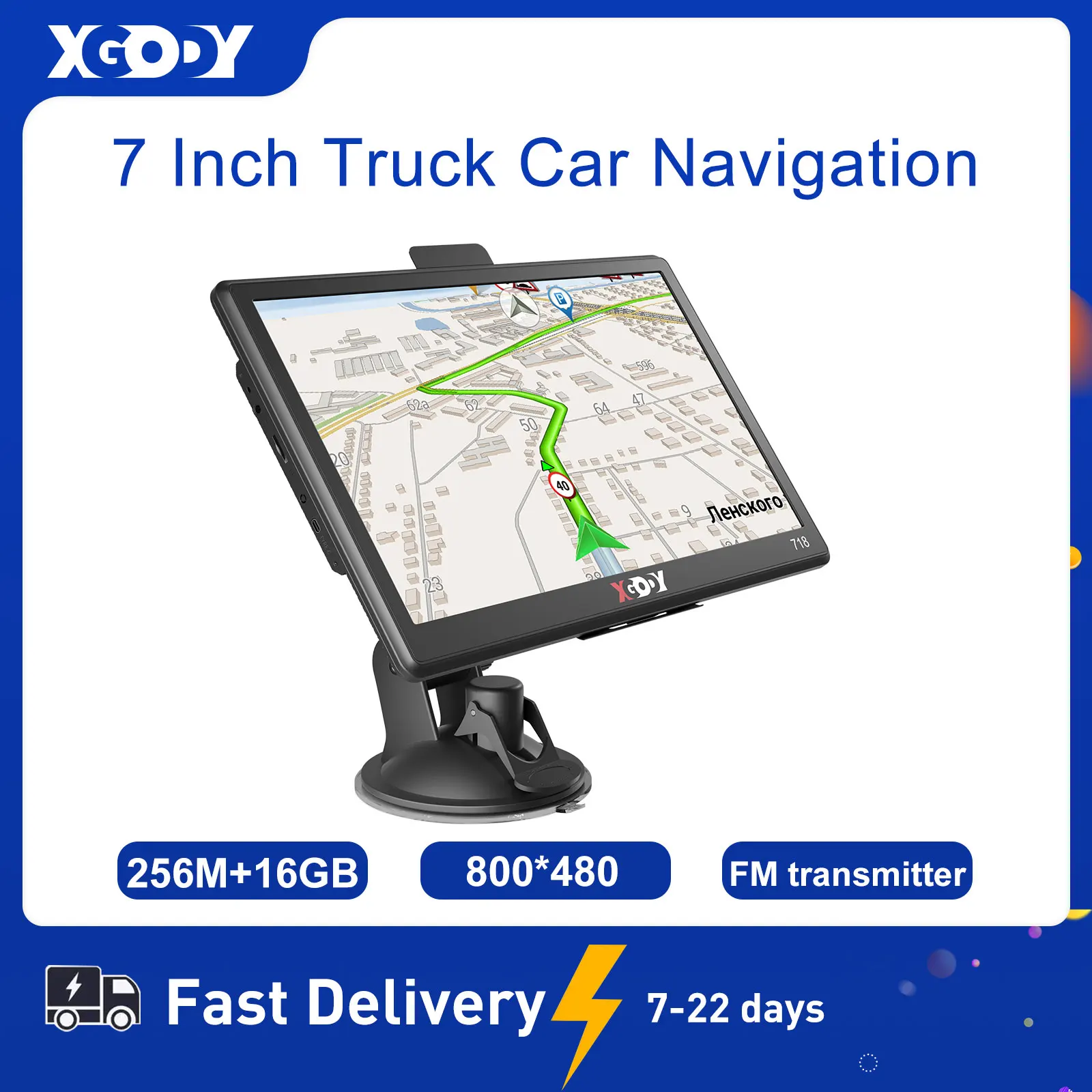 XGODY-718BT-Navigation-Car-GPS-7-Inch-Truck-Car-256M-16GB-Capacitive ...