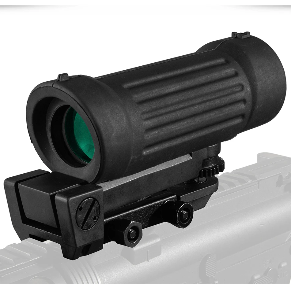 FIRE WOLF 4X45 4X Fiber Airsoft Rifle Scope Sight with 20mm Picatinny ...