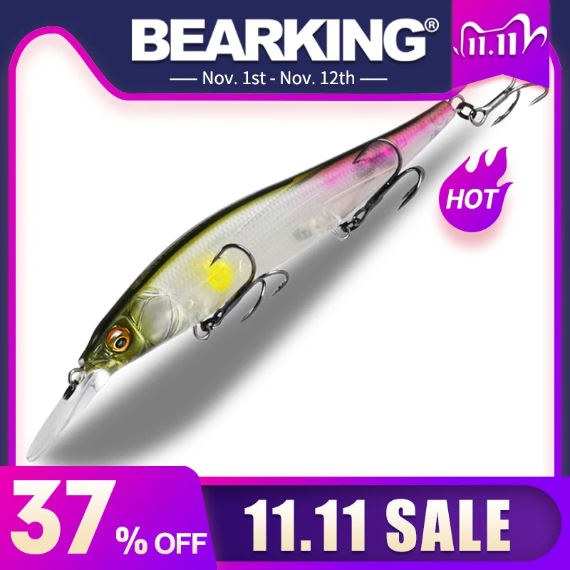 Bearking profissional wobbler 110mm 14g mergulho 1.8m sp iscas de pesca isca artificial predador ...