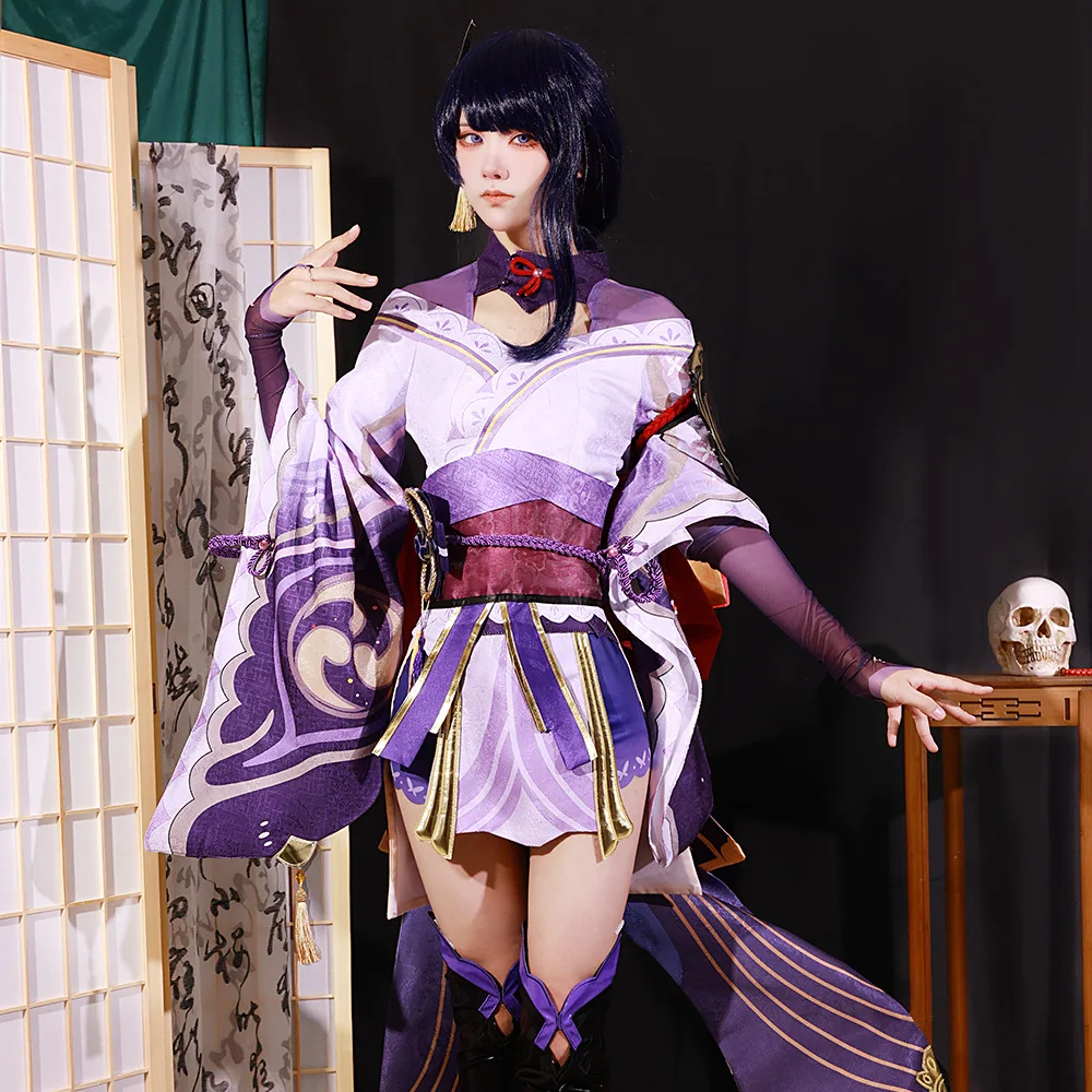 Raiden-Shogun-Cosplay-Costume-Wig-Genshin-Impact-Game-Uniform-Anime ...