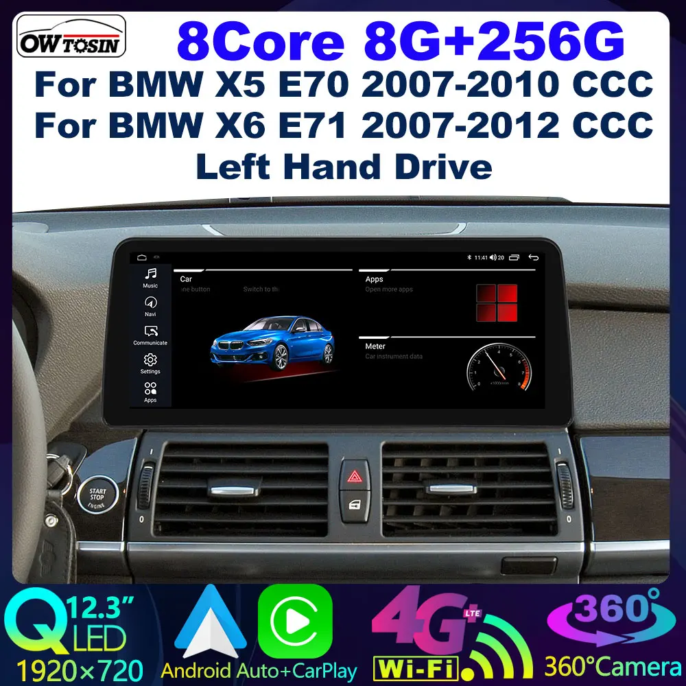 Owtosin 12.3" 1920*720P 8G+256G Android 13 Car Autoradio GPS Radio For ...
