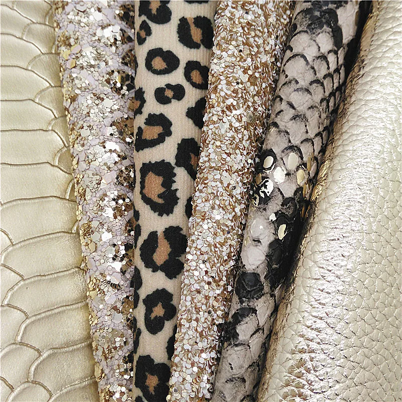 Gold-Faux-Leather-Sheets-Chunky-Glitter-Leather-Sheets-Litchi-Faux ...