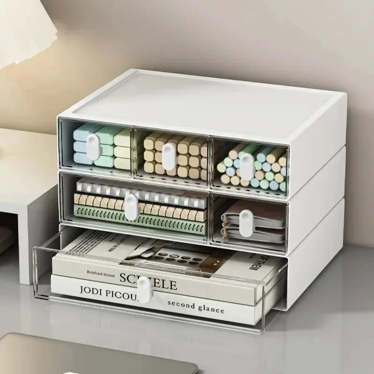 Desktop-Organizer-Storage-Box-Drawer-Stackable-Desktop-Storage-Box-for ...