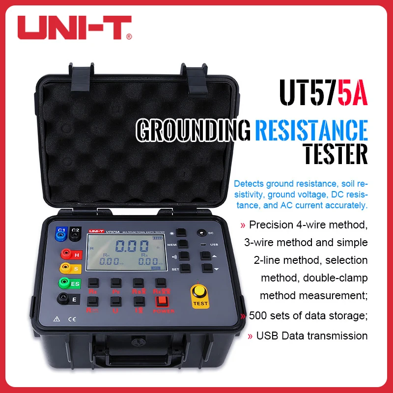 UNI-T UT575A Double Clamp Earth Resistance Tester 0-30 Aterramento ...