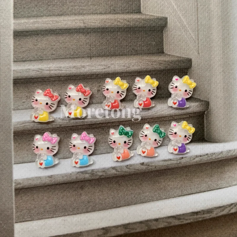 20pcs/set Sanrios Hello kitty Mini small nail Charms Kawaii Nail ...