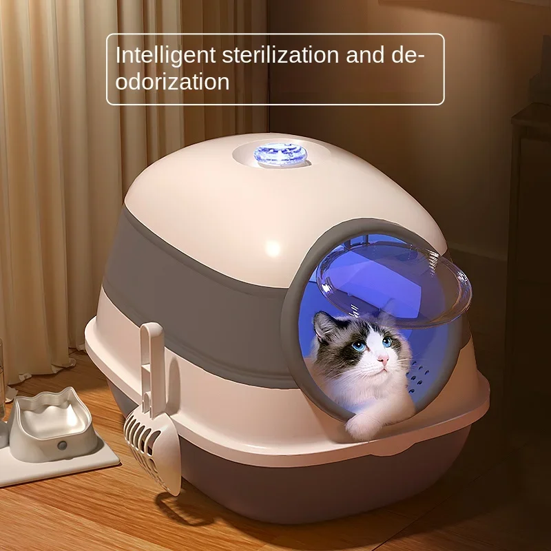 Cat Litter Box Cat Supplies Super Large Automatic Deodorizing Fully ...