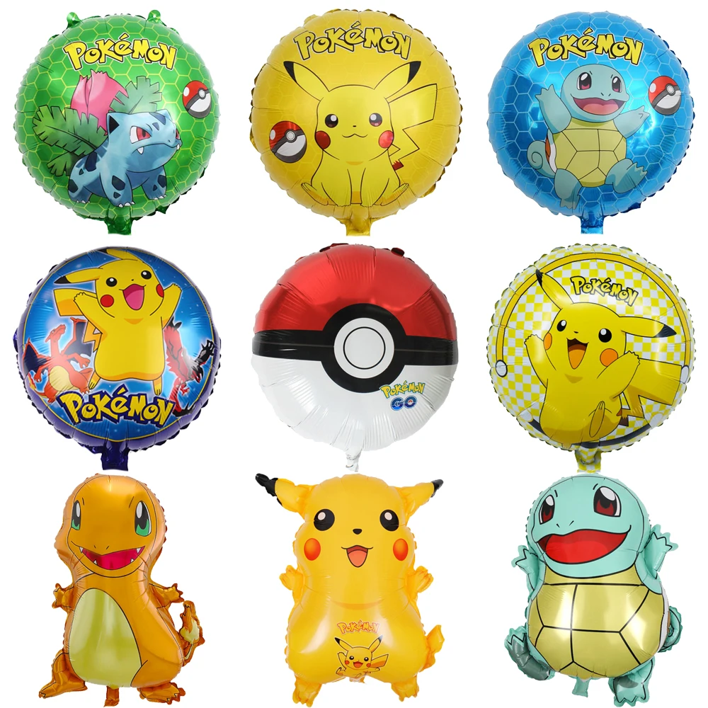 Pokemon Birthday Party Helium Aluminum Foil Balloons Latex Balloon Kids ...