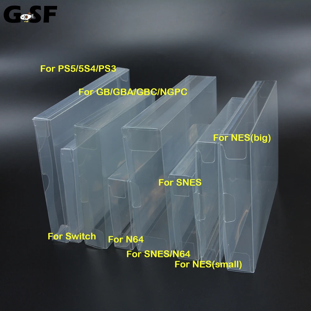 GSF-2pcs-Transparent-Clear-Cartridge-Protective-Case-Cover-For-GB-GBA ...