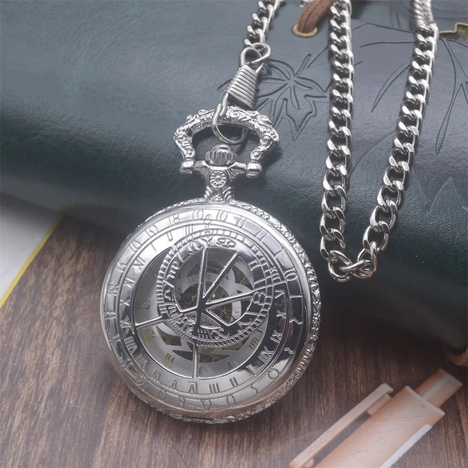 10pcs-lot-Vintage-Silver-Hollowed-Mechanical-Pocket-Watches-Hand-Wind ...