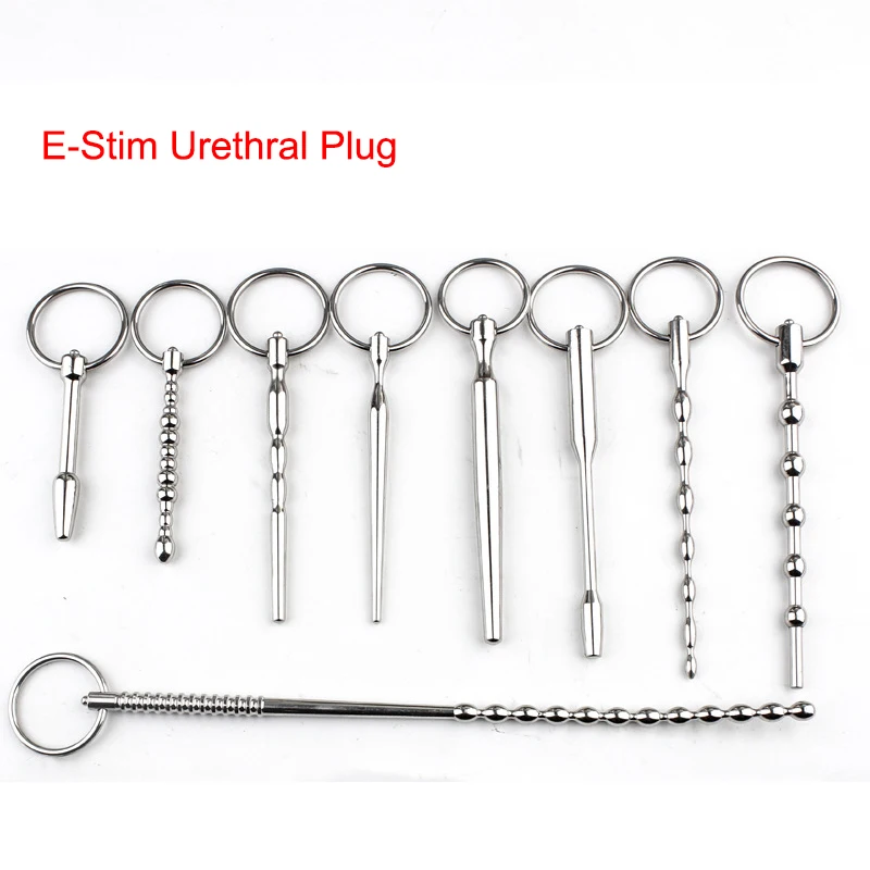 E-Stim-Urethral-Plug-Electric-Shock-Urethra-Dilator-Stimulate-Metal ...