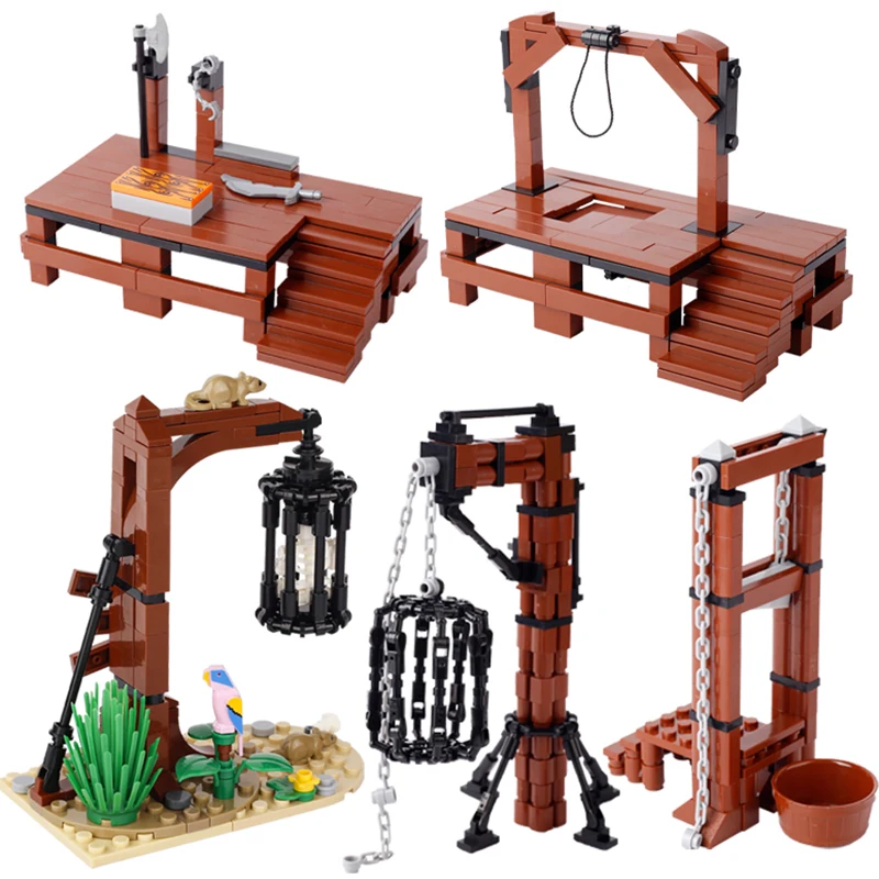 MOC-Medieval-Hanging-Cage-Guillotine-Building-Blocks-Kit-Middle-Age ...
