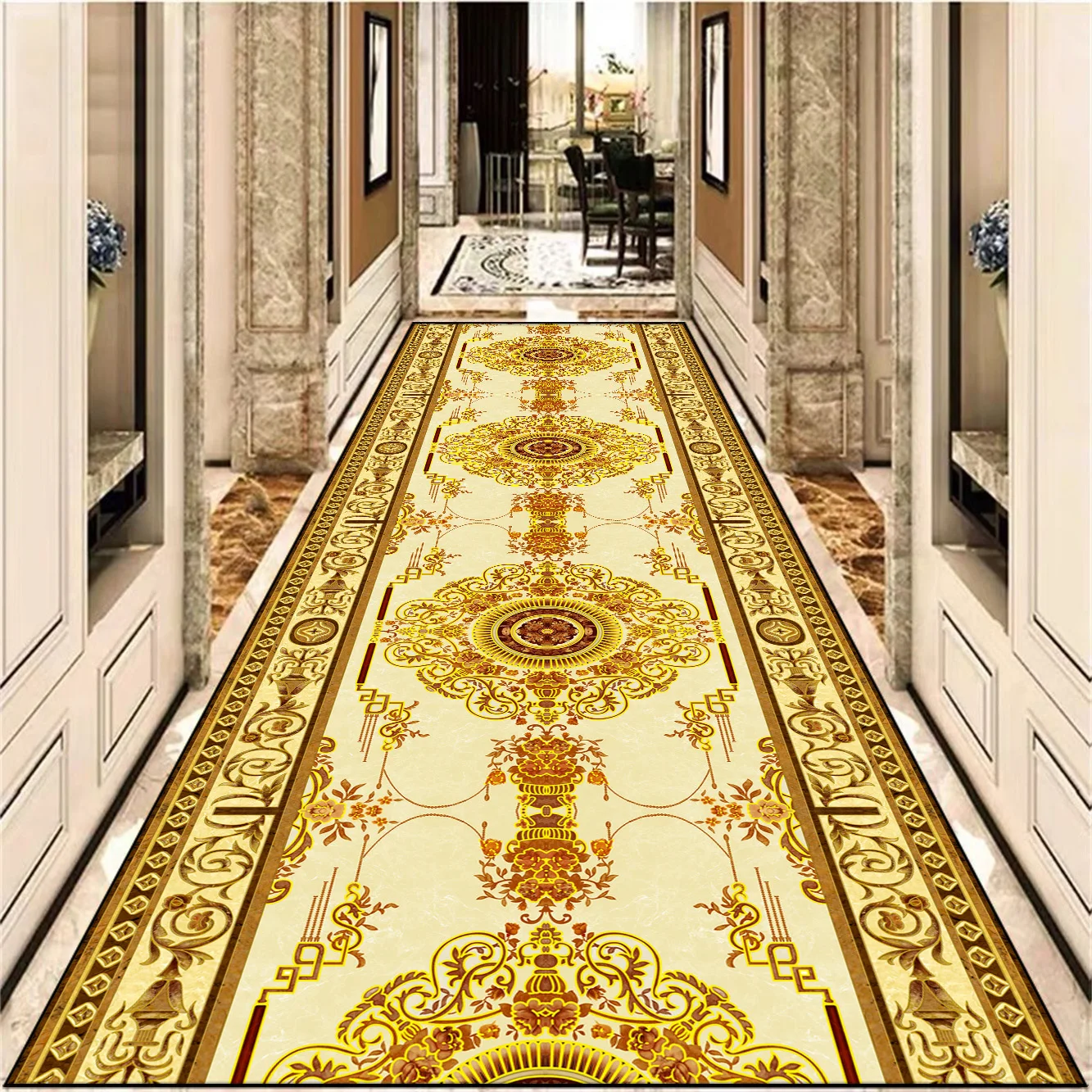 European-Decoration-Long-Corridor-Carpet-Gorgeous-Hallway-Carpets-Non ...