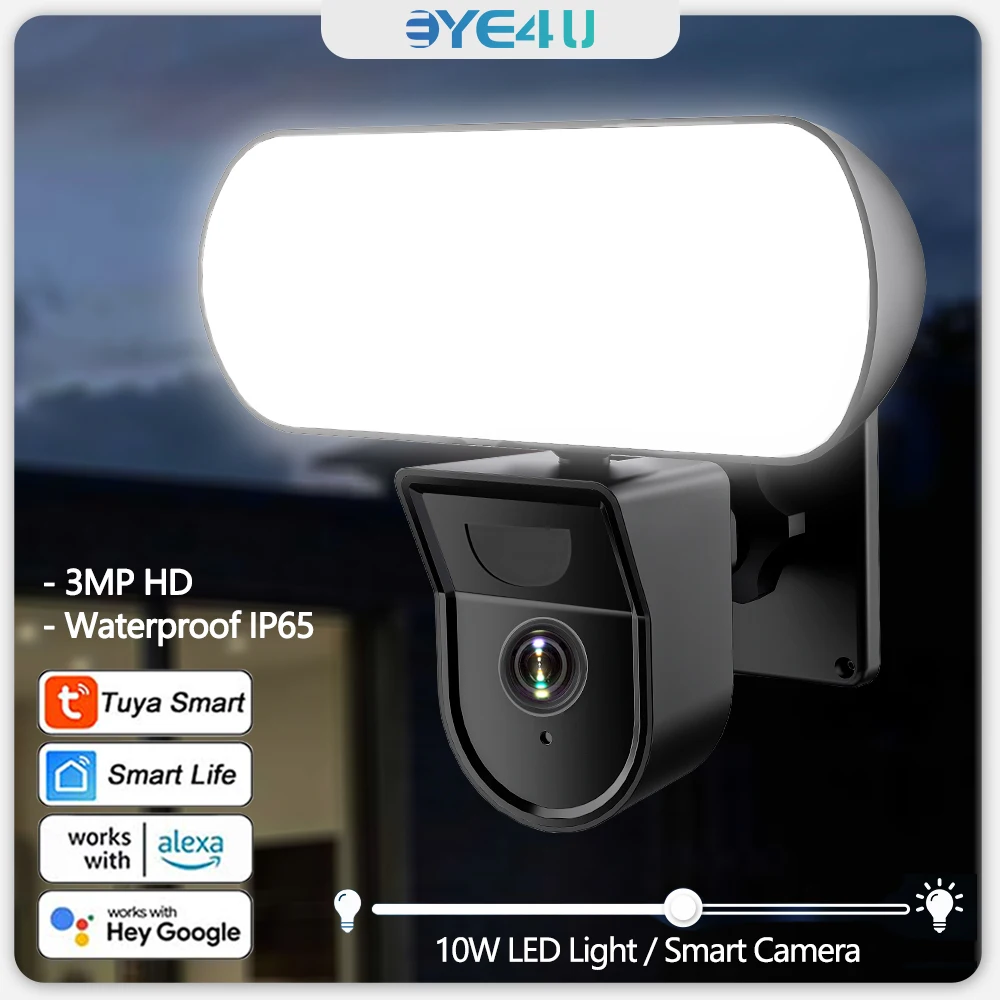3MP-Tuya-WiFi-Floodlight-Camera-10W-Garden-Wall-Lamp-Security-Cameras ...