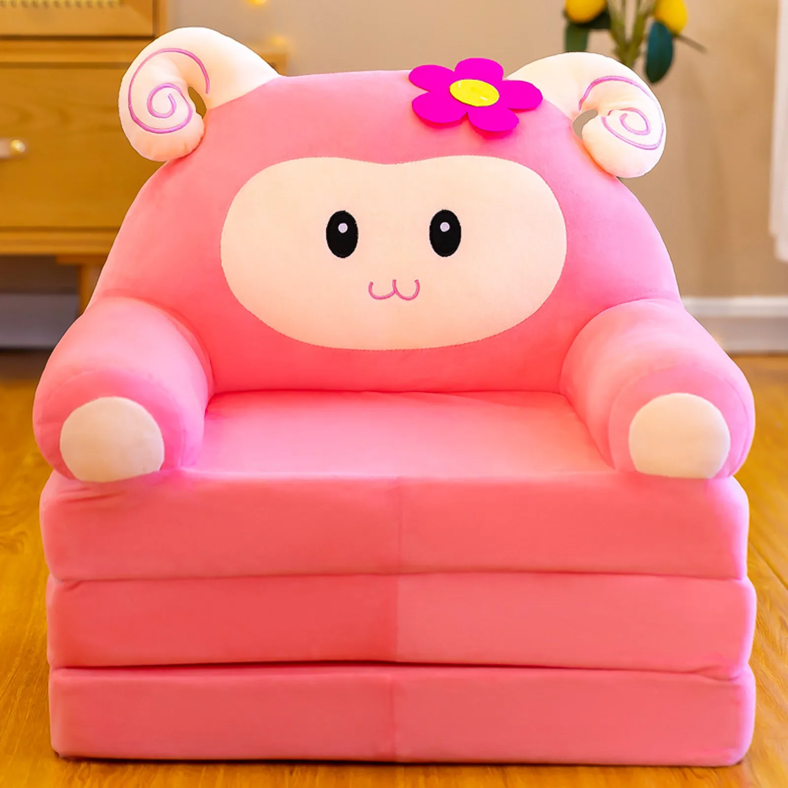 Plush-Soft-Stuffed-Animals-Fold-Sofa-Cover-Kids-Backrest-Armchair-Soft ...