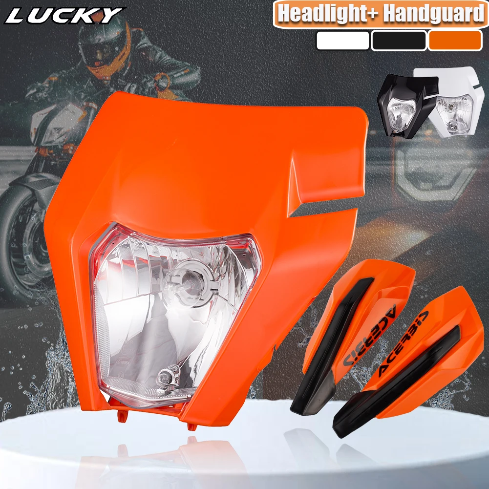 Motorcycle-Headlight-Head-Light-Lamp-Hand-Guard-For-KTM-EXC-EXCF-SXF-SX ...