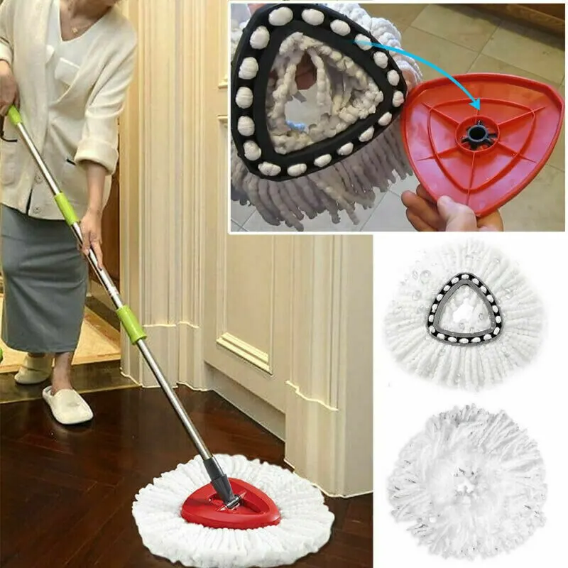 2Pcs-360-Rotating-Mop-Head-Replacement-Microfiber-Spin-Floor-Mop ...