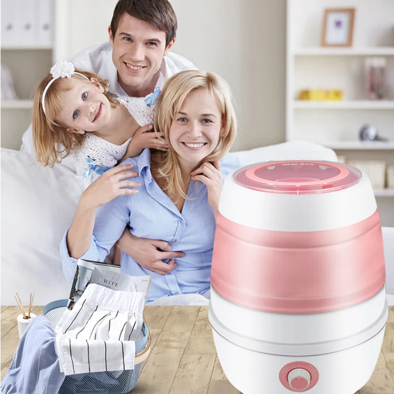 Folding Washing Machine Dehydrated Laundry Electric Washing Portable ...