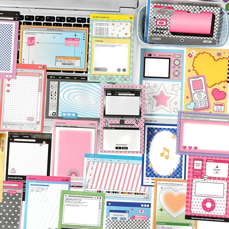 100-Pages-Cute-Y2K-Ancient-Style-Memo-Pad-Decoration-Scrapbooking ...
