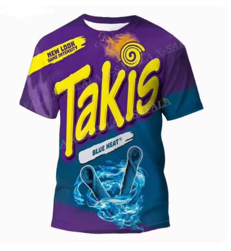 Summer-Vintage-Snacks-Takis-3D-Print-T-Shirt-Men-Casual-Tops-O-Neck ...
