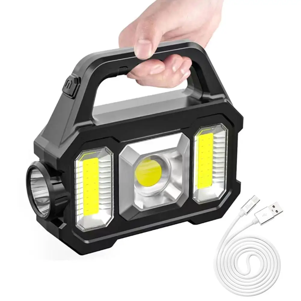 Solar-Led-Flashlights-Rechargeable-Camping-Work-Light-Multi-Functional ...