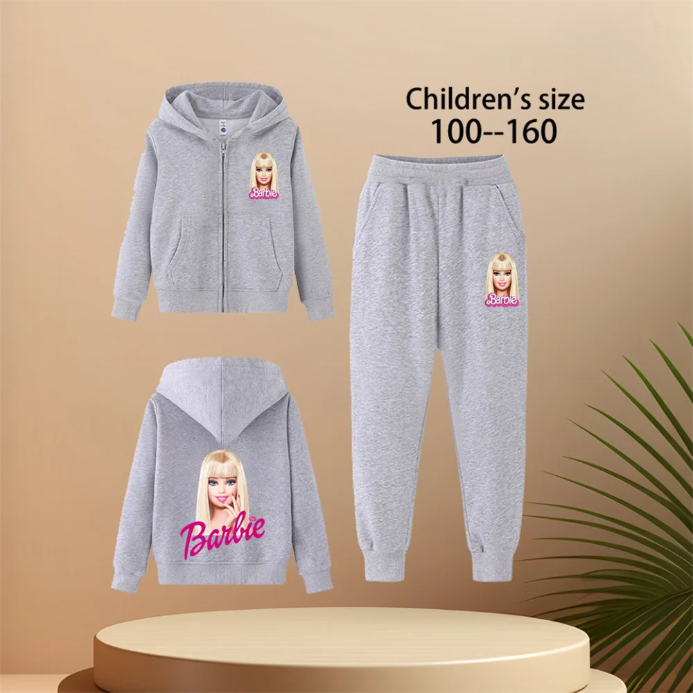 Barbie-Printed-Hooded-Zipper-Cardigan-Children-s-Activewear-Boys-Girls ...