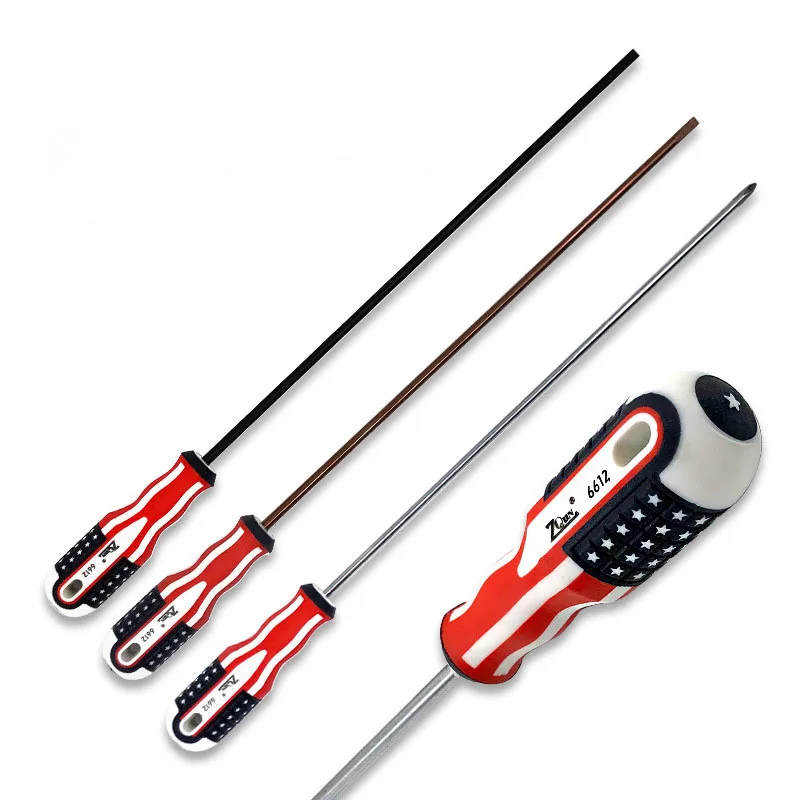 2pcs-395mm-Long-Screwdriver-Set-5mm-Round-Handle-Magnetic-Phillips-and ...