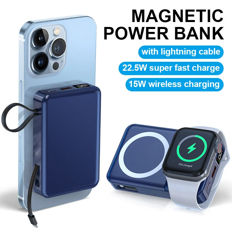 Macsafe-Wireless-Power-Bank-Fast-Charging-External-Battery-Pack-iPhone ...