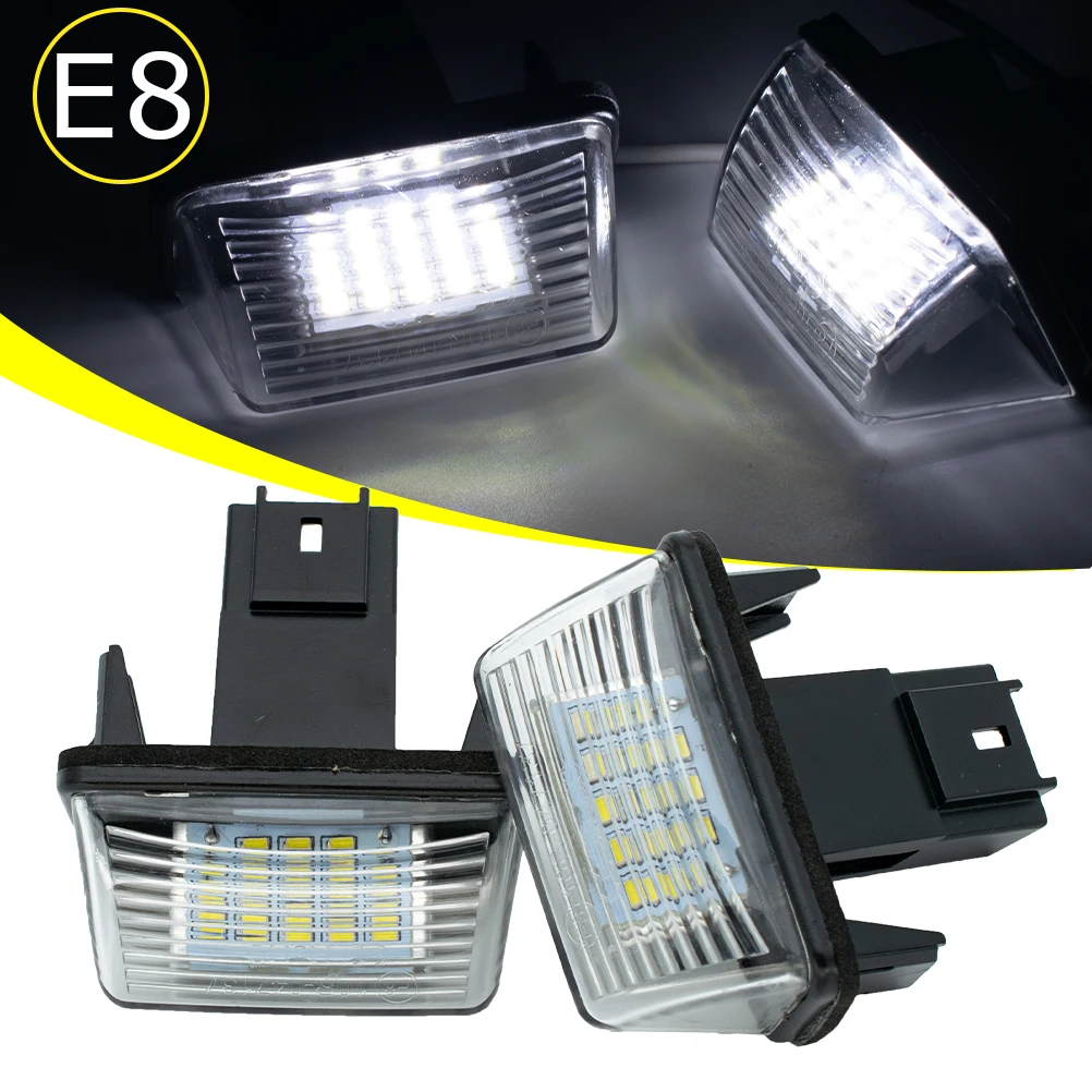 2pc LED License Number Plate Light For Citroen C3 C4 C5 Berlingo Saxo ...