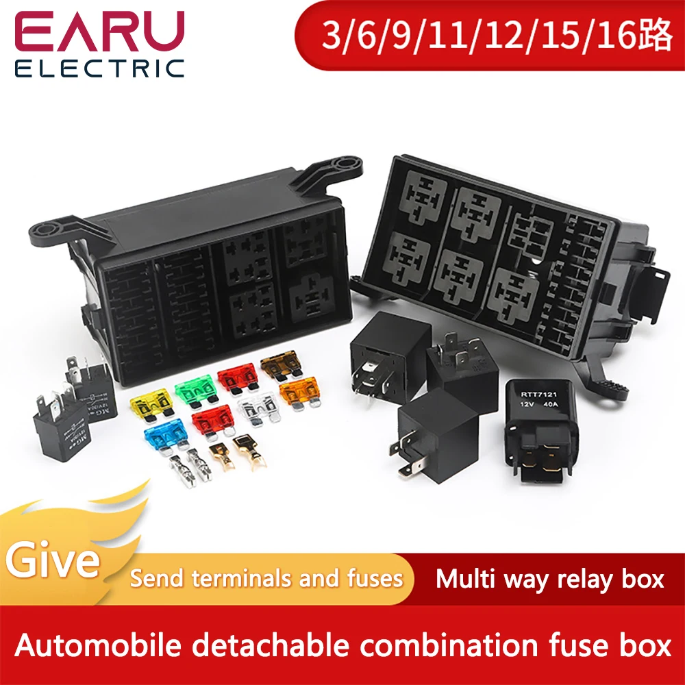 Automotive-6-way-fuse-box-with-relay-box-assembly-12-way-10-way-8-way ...