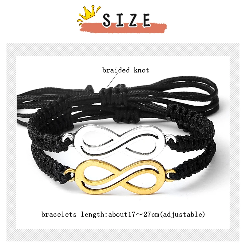 Bracelets en corde de cire classiques faits à la main bijoux unisexe ...