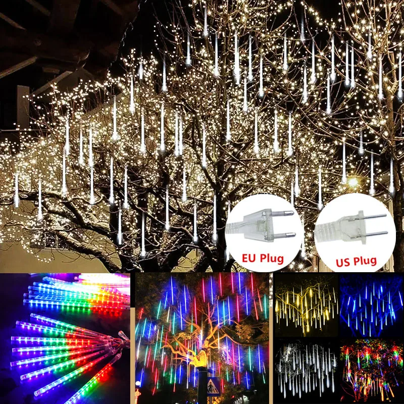A String of 10 Meteor Shower LED Light Strings Holiday Lighting Indoor ...