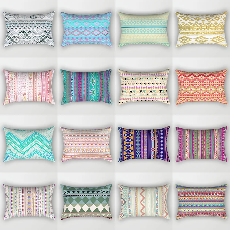 Beautiful-Different-Geometry-Pattern-Pillow-Covers-Short-Plush ...