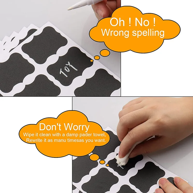 Gommette,Autocollant effaçable pour tableau noir, étiquette de ...