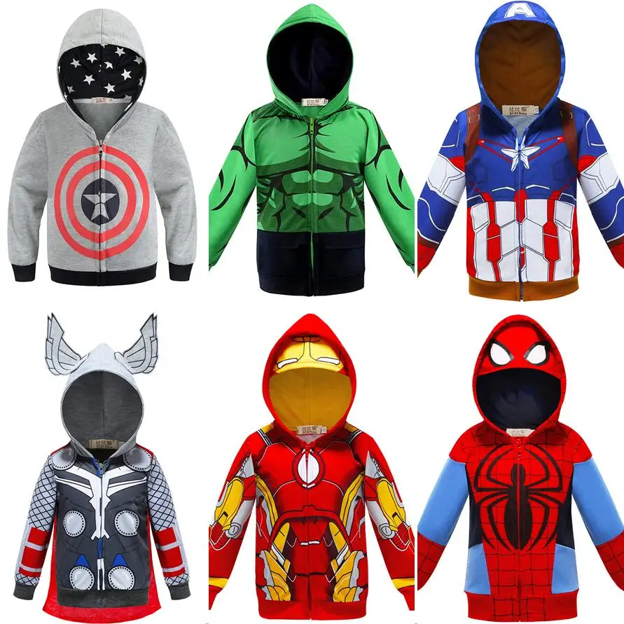 Casaco-infantil-com-capuz-Marvel-Cartoon-roupa-masculina-ao-ar-livre ...