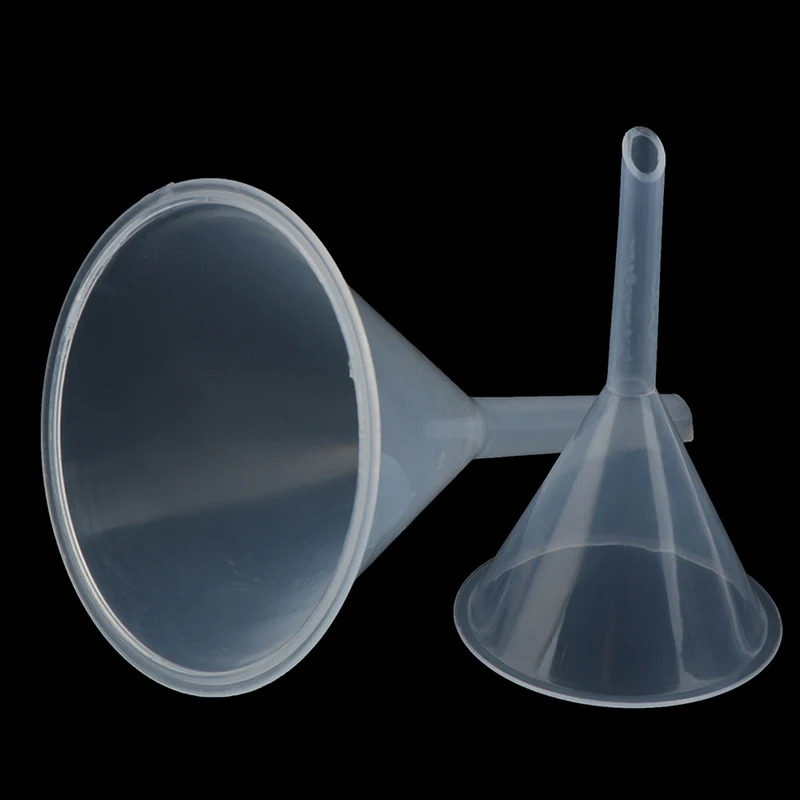 60mm-90mm-Transparent-Plastic-Funnel-Mouth-Dia-Laboratory-Clear-White ...