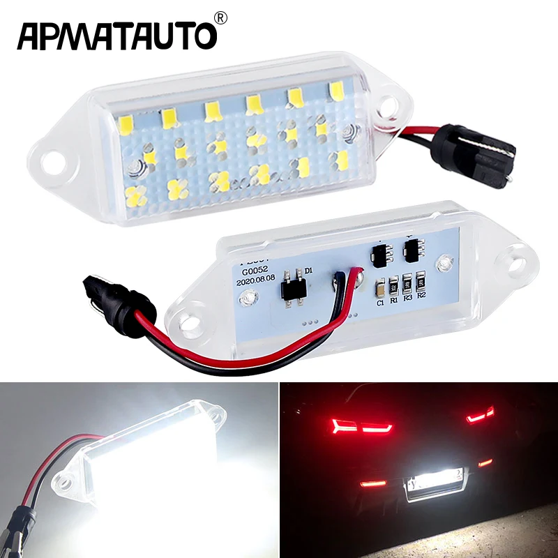 2PCS-Canbus-LED-Car-Number-License-Plate-Light-White-for-Mitsubishi ...