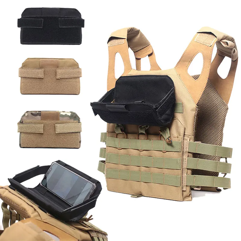 Tactical-MOLLE-Phone-Map-Holder-Carrier-Pouch-Vest-Plate-Front-Panel ...