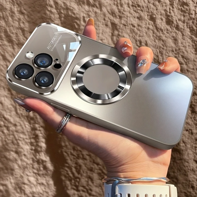 Fashion-Titanium-Alloy-Magnetic-Phone-Case-for-iPhone-15-14-Plus-13-12 ...