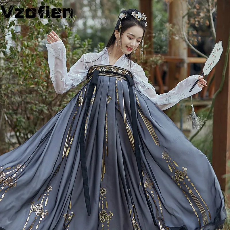 Disfraz de Hanfu para mujer, traje elegante tradicional chino, vestido ...