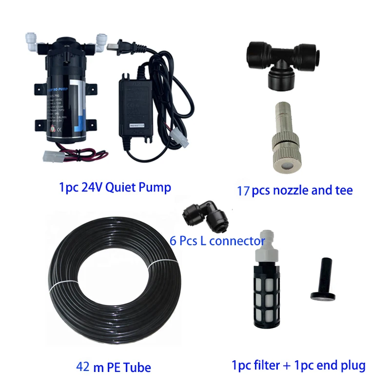 DC-24V-Quiet-Water-Pump-with-Fog-Nozzles-Aeroponics-System-Brumisateur ...