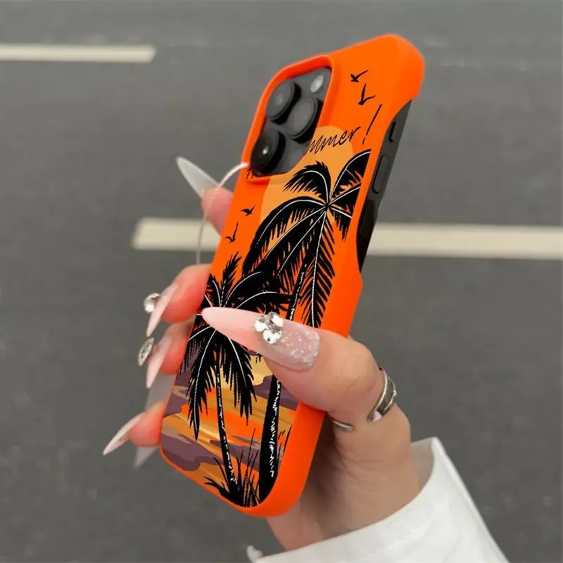 Summer Sunset Coconut Tree For IPhone 16 15 Pro Max Phone Case ...