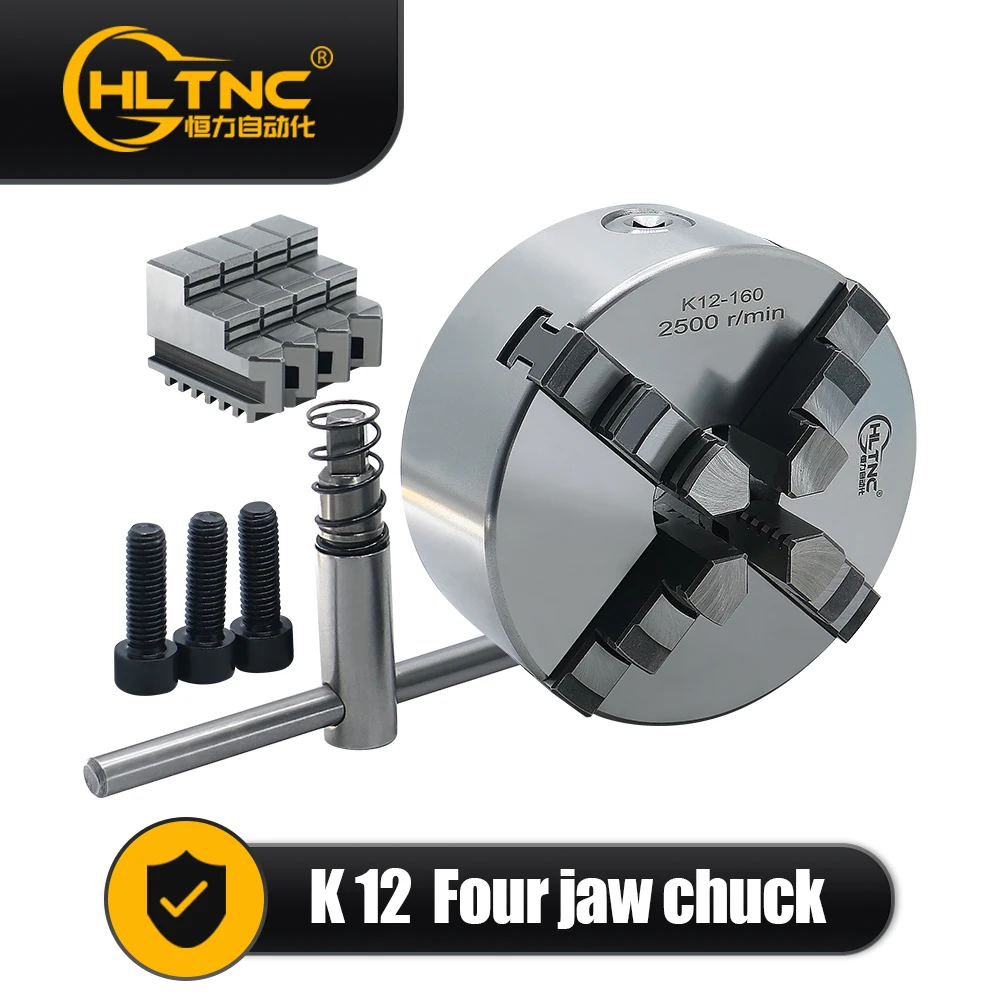 4-Jaws-Manual-Lathe-Chuck-With-Turning-Machine-K12-80-100-125-160-250 ...
