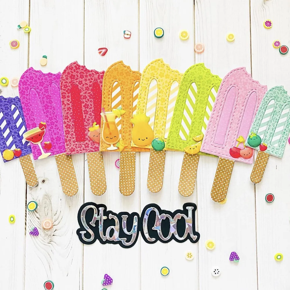 KSCRAFT Popsicle Shakers Metal Cutting Dies Stencils for DIY ...