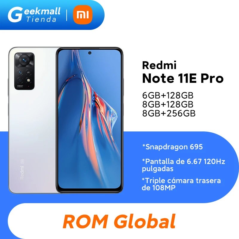 Global rom xiaomi redmi nota 11e pro 5g smartphone nota 11 e pro 108mp câmera traseira ...