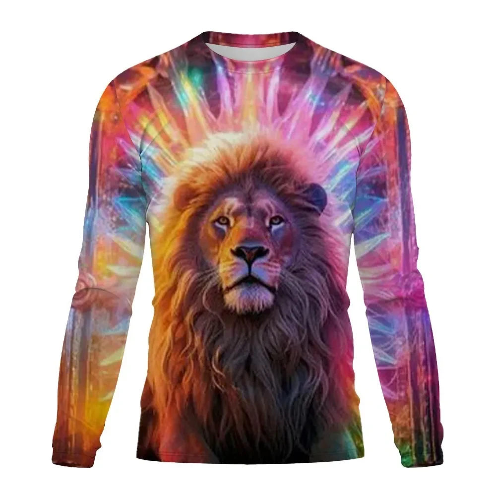 Camiseta-con-estampado-de-Le-n-en-3D-para-hombre-ropa-fresca-de-calle ...
